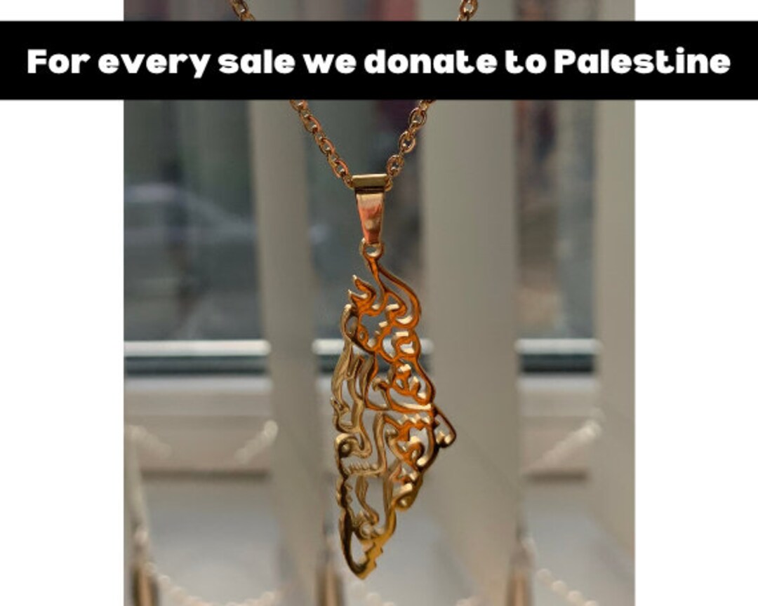 Palestine Necklace, Palestine Flag Colours Necklace, Palestine ...