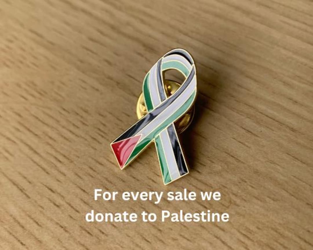 Palestine Solidarity Pin Badge Palestine Fundraiser Gaza Badge ...