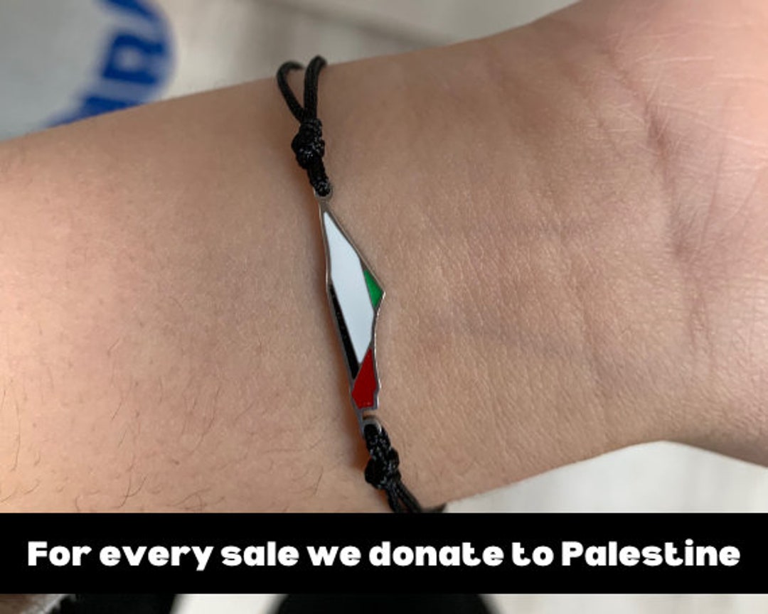 Palestine Bracelet, Palestine Country Shape Bracelet, Gaza Bracelet ...