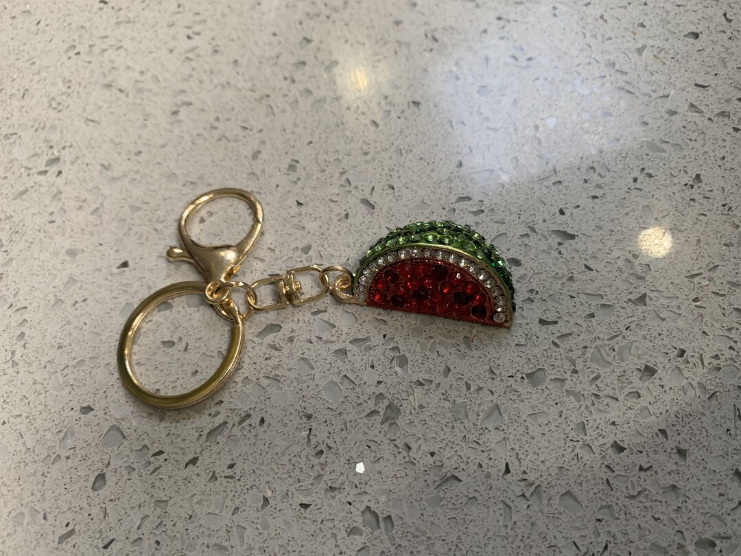 Palestine Watermelon Keychain, Watermelon Keychain, Palestine Colours ...