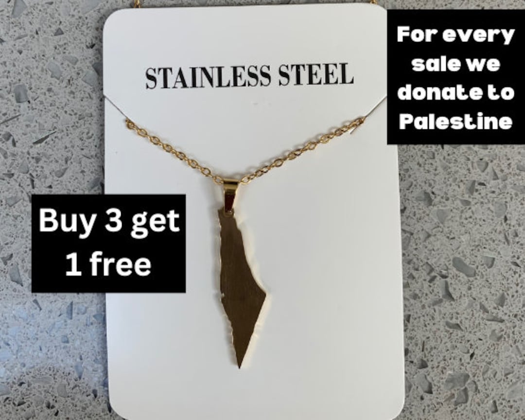 Palestine Necklace, Palestine Flag Colours Necklace, Palestine ...