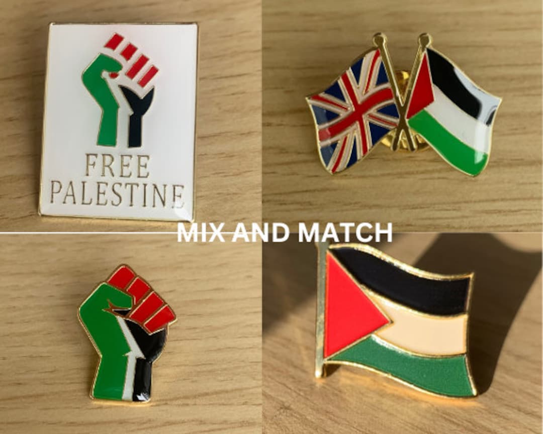 Mix and Match Palestine Pin Badge Palestine Fundraiser Gaza Badge ...
