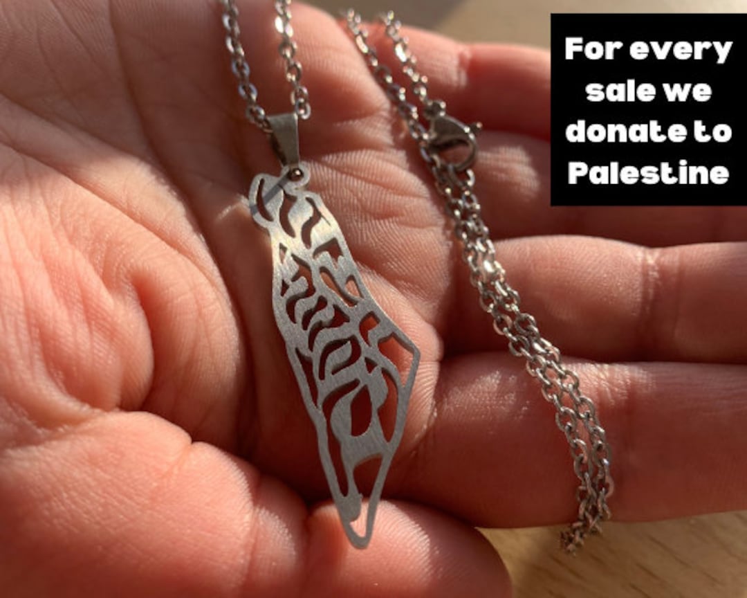 Palestine Necklace, Palestine Flag Colours Necklace, Palestine ...