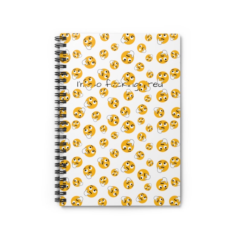 Smiley Face Spiral Notebook Funny Journal, Journal, Teacher Gift, 6x8 ...