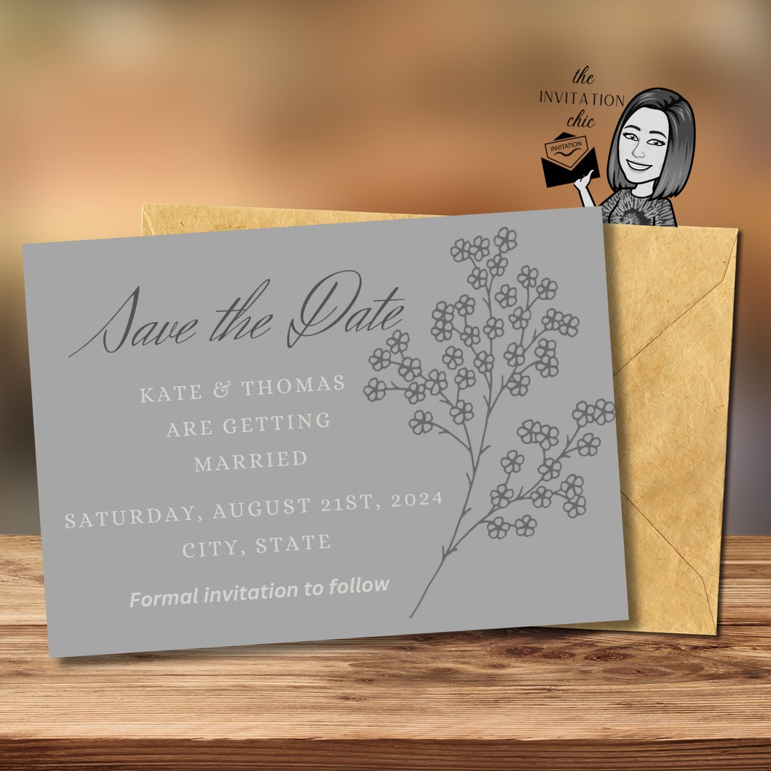Save the Date Digital Invitation - Etsy