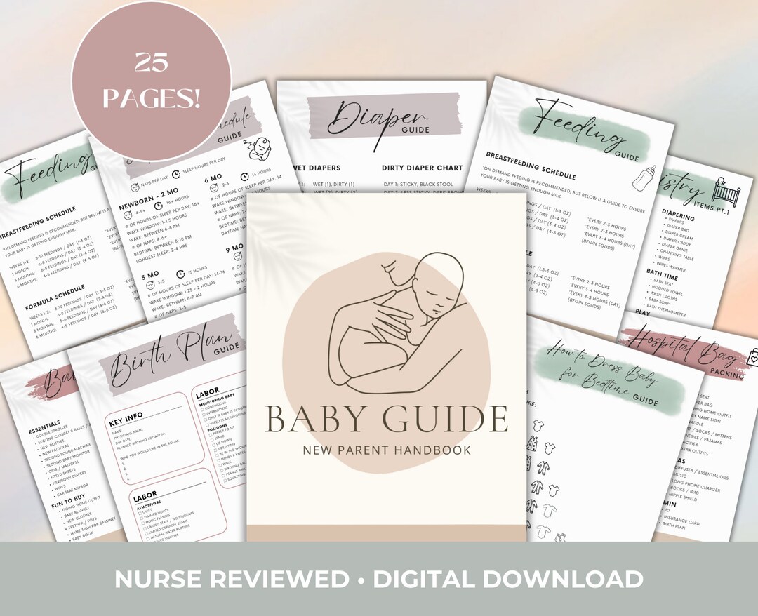 Ultimate New Baby Bundle | Birth Plan, Registry Checklist, Nurse ...