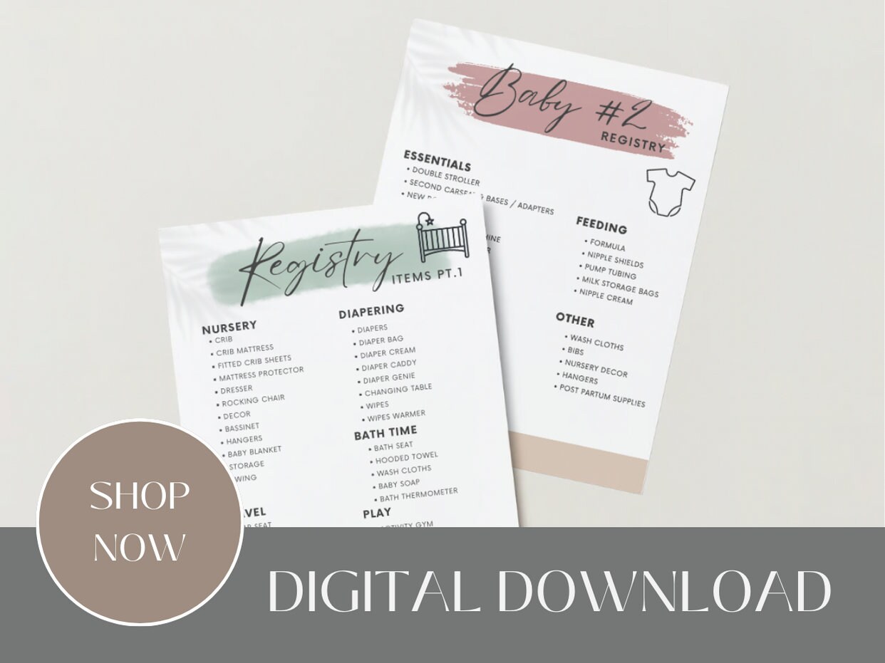 Ultimate New Baby Bundle | Birth Plan, Registry Checklist, Nurse ...