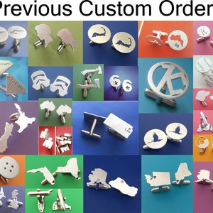 Custom Shape Cufflinks - Etsy