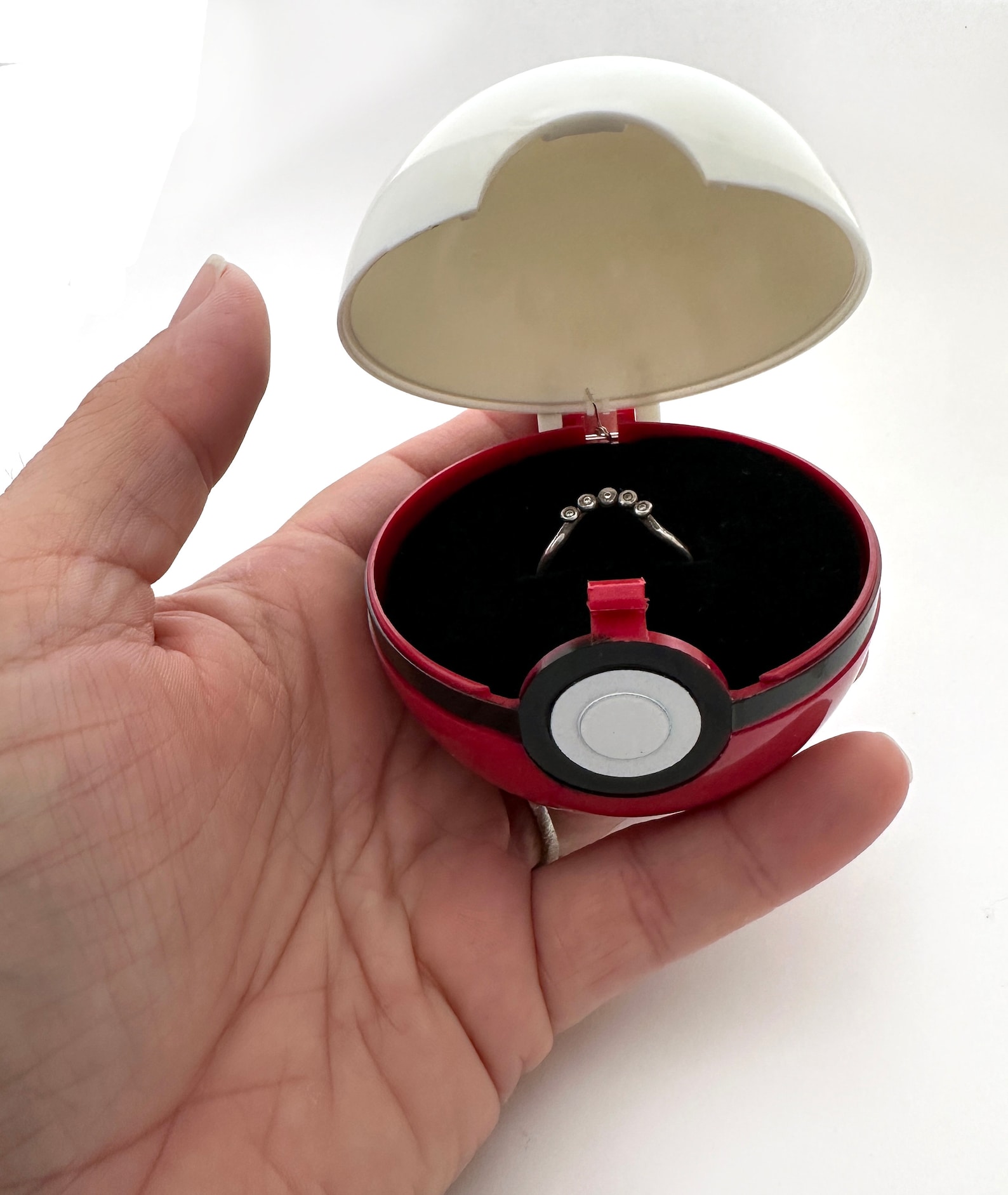 Large Pokemon Pokeball Ring Box - Etsy