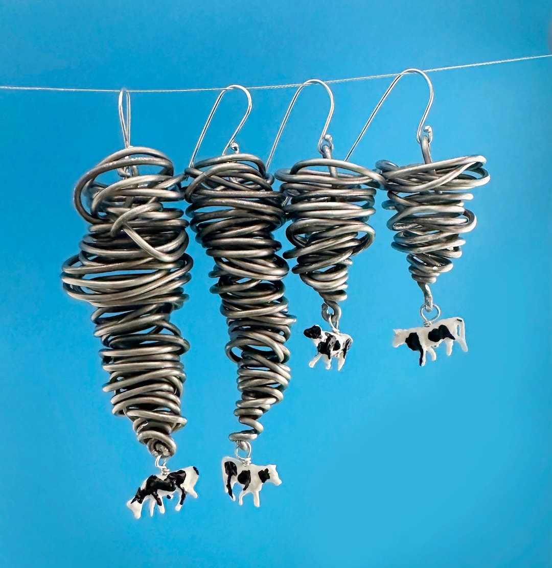 Tornado Cow Earrings - Etsy