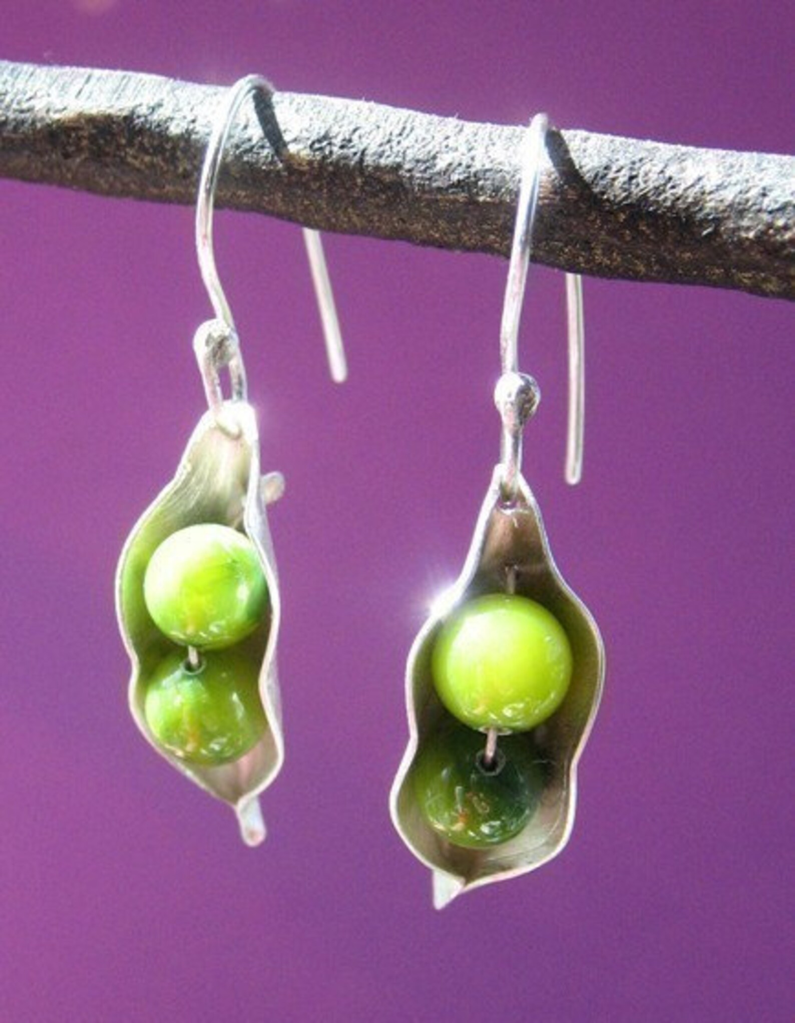Two Peas in a Pod Earrings - Etsy
