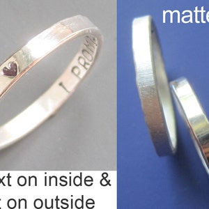 Sterling Silver Inner Hidden Message Custom Ring - Etsy