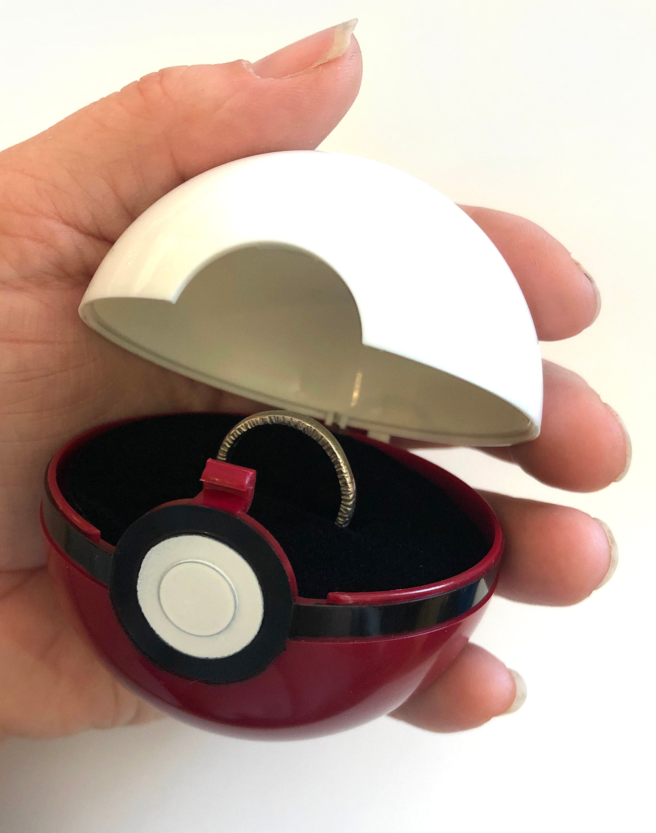 Large Pokemon Pokeball Ring Box - Etsy