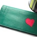 Berri Heart Applique Leather Checkbook Cover Checkbook - Etsy
