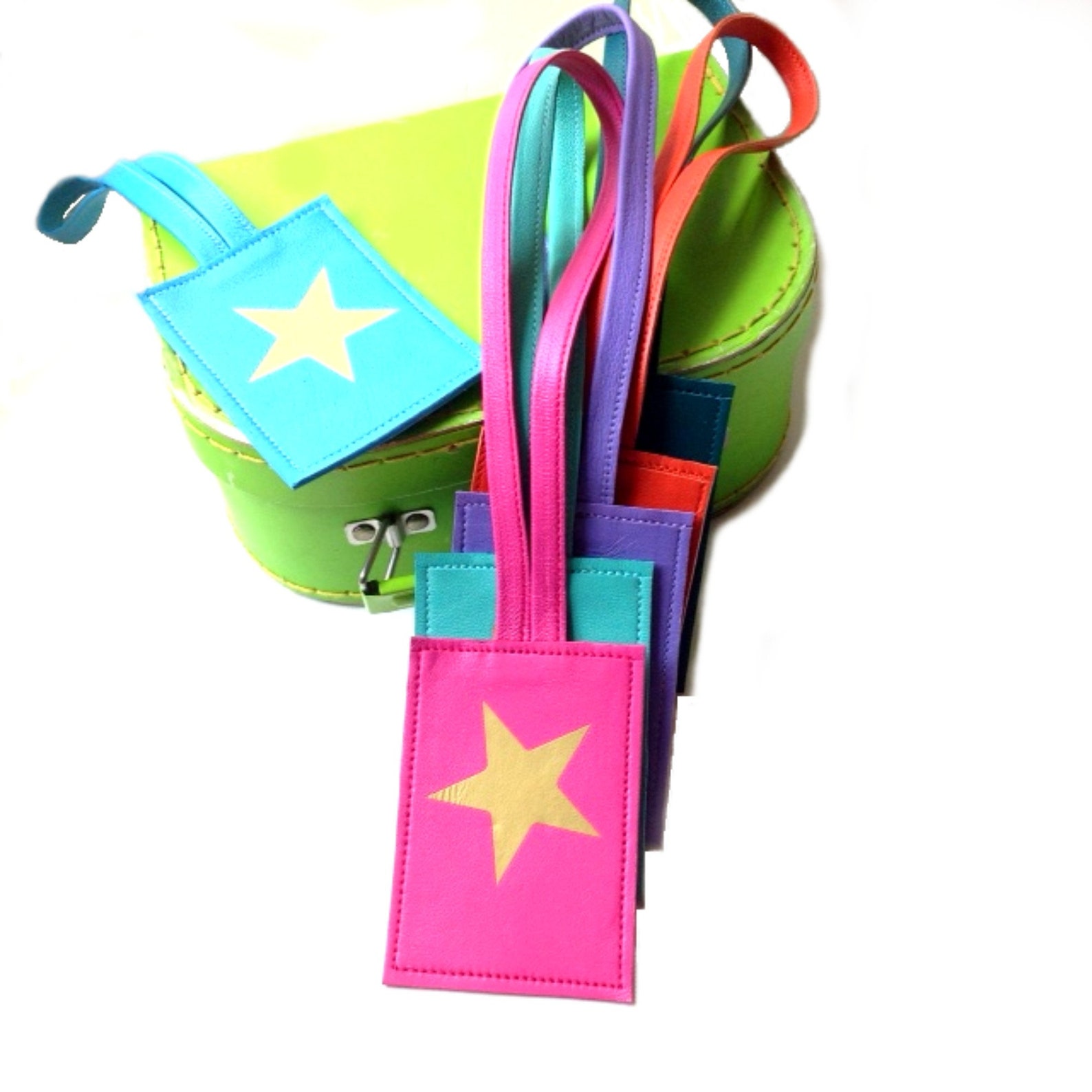 Sasha Star Leather Luggage Tag Star Luggage Tag Travel - Etsy