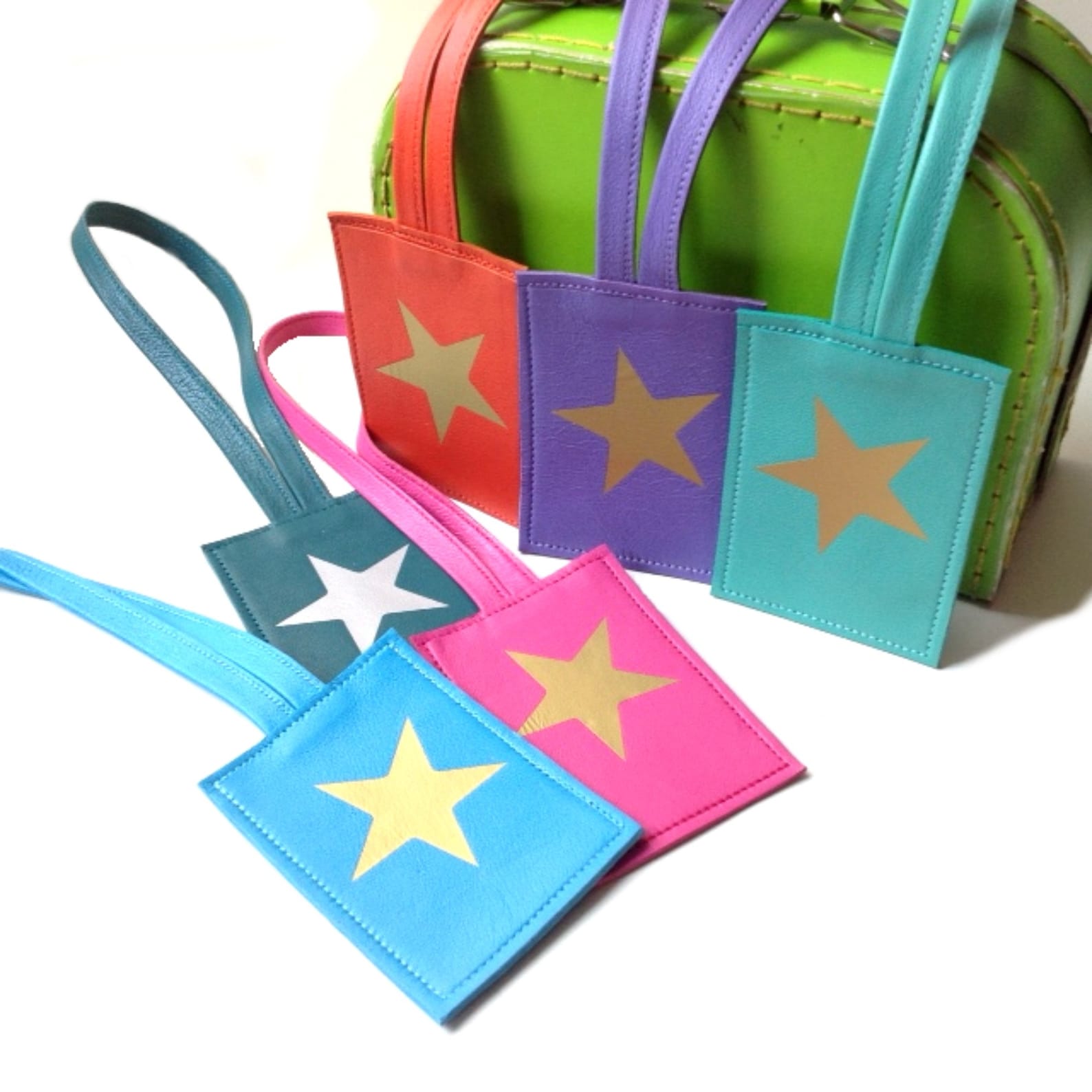 Sasha Star Leather Luggage Tag Star Luggage Tag Travel - Etsy