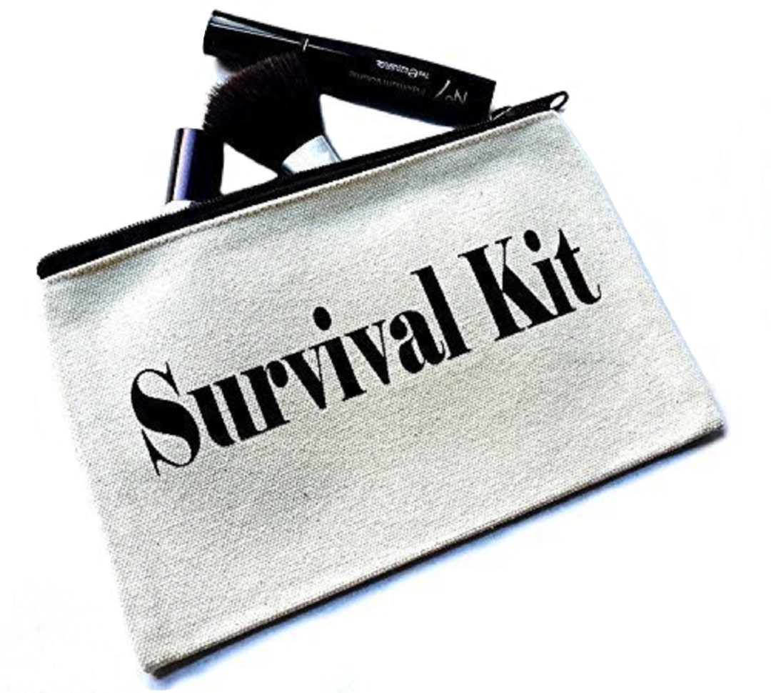 Survival Kit Makeup Bag, Survival Kit Cosmetic Bag, Personalised ...