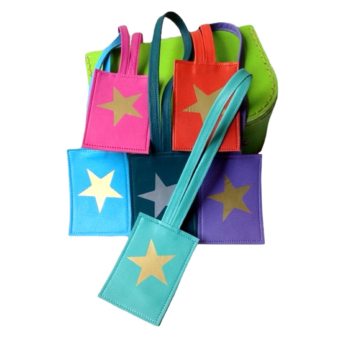 Sasha Star Leather Luggage Tag Star Luggage Tag Travel | Etsy