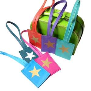 Sasha Star Leather Luggage Tag | Star Luggage Tag | Travel Accessories ...