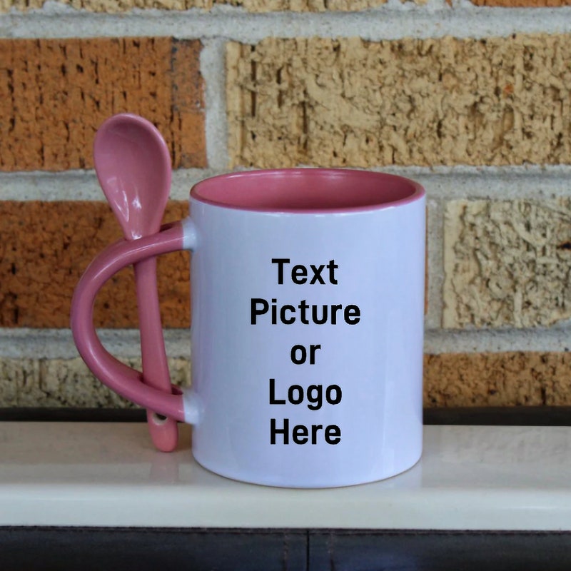 Purple Mug With Spoon - Etsy UK