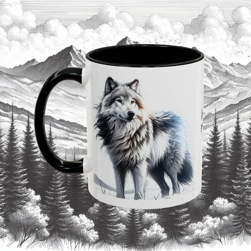 Wolf Coffee Mug - Etsy