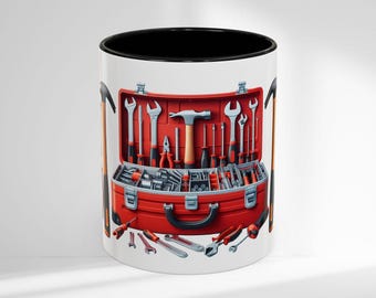 Mechanic Coffee Cup, Toolbox Set Car Mechanic, Handyman Wrench, Tools ...