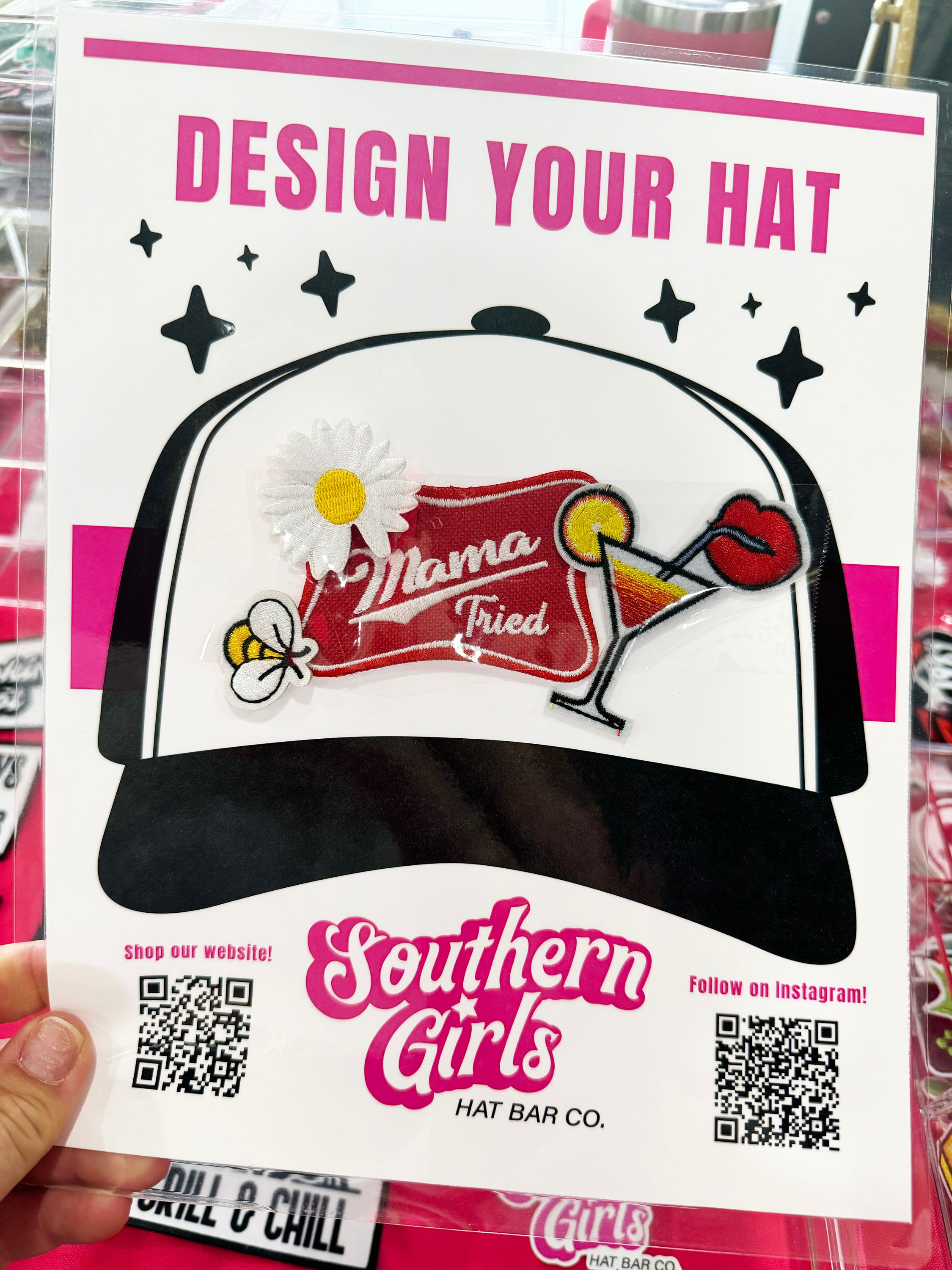 Trucker Hat Design Template Digital Download Patch Layout Hat Bar Print ...