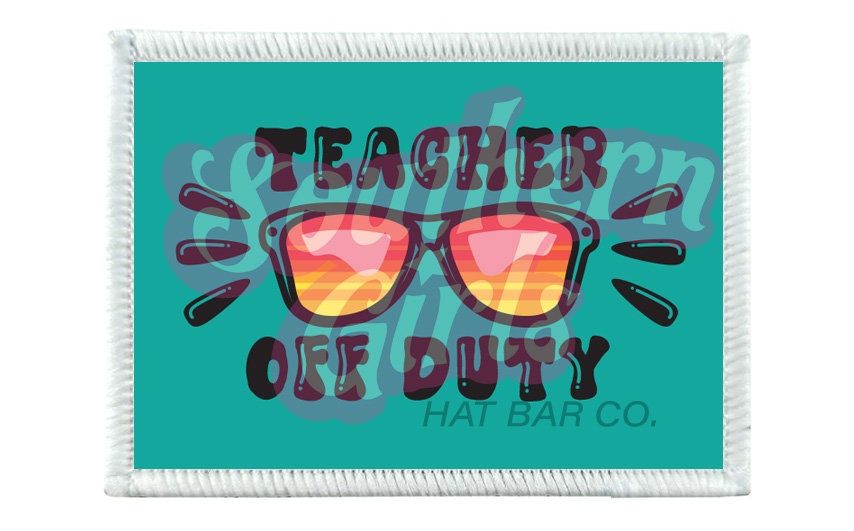 Teacher off Duty Trucker Hat Patch, Trendy Trucker Hat, Iron on Patch ...