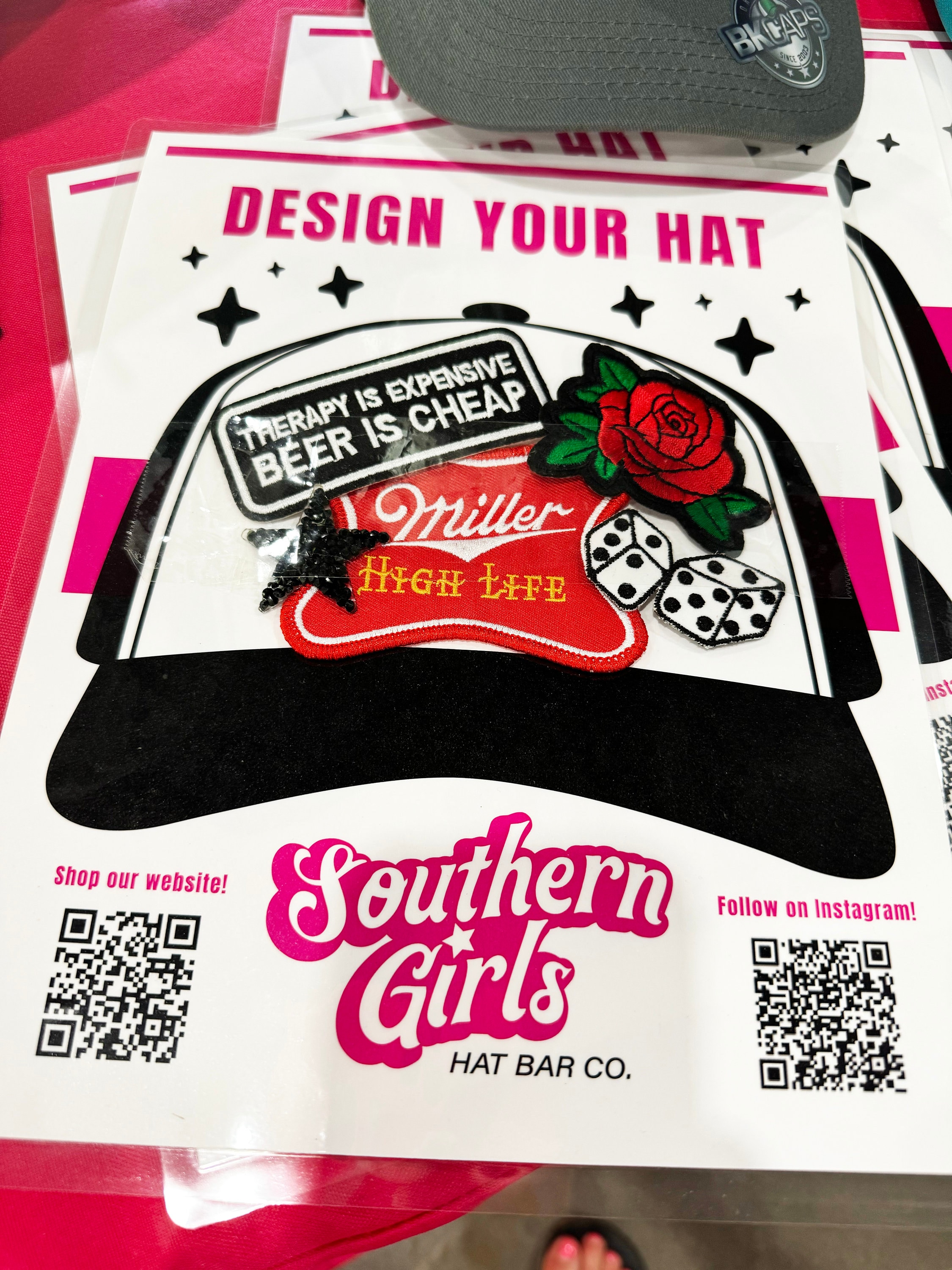 Trucker Hat Design Template Digital Download Patch Layout Hat Bar Print ...