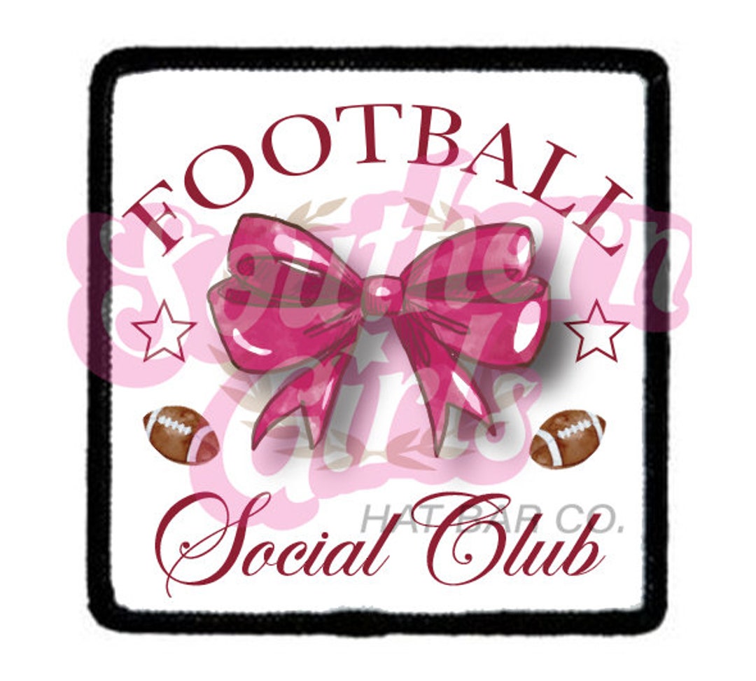 Football Social Club Trucker Hat, Iron on Patch, Football Patch, High ...