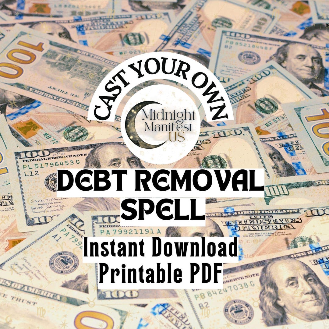 DIY Debt Removal Spell Instant Download Debt Reduction Casting Ritual Debt Relief Witchcraft Do ...