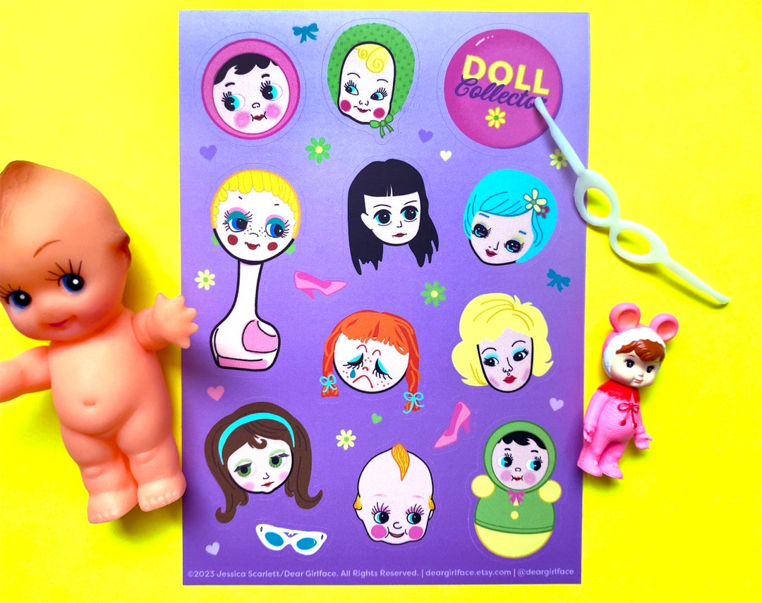 Doll Collector Sticker Sheet - Etsy