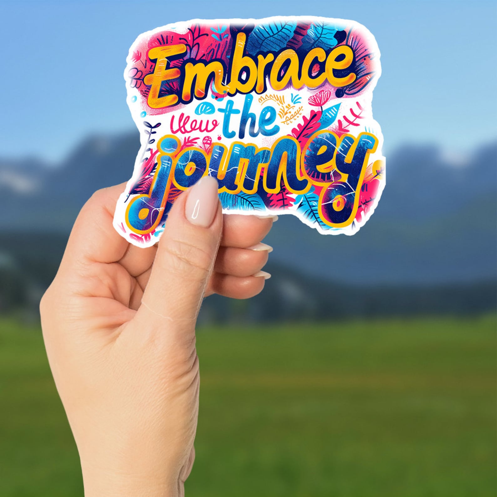 Embrace the Journey Sticker, Inspirational Affirmations, Enjoy the ...