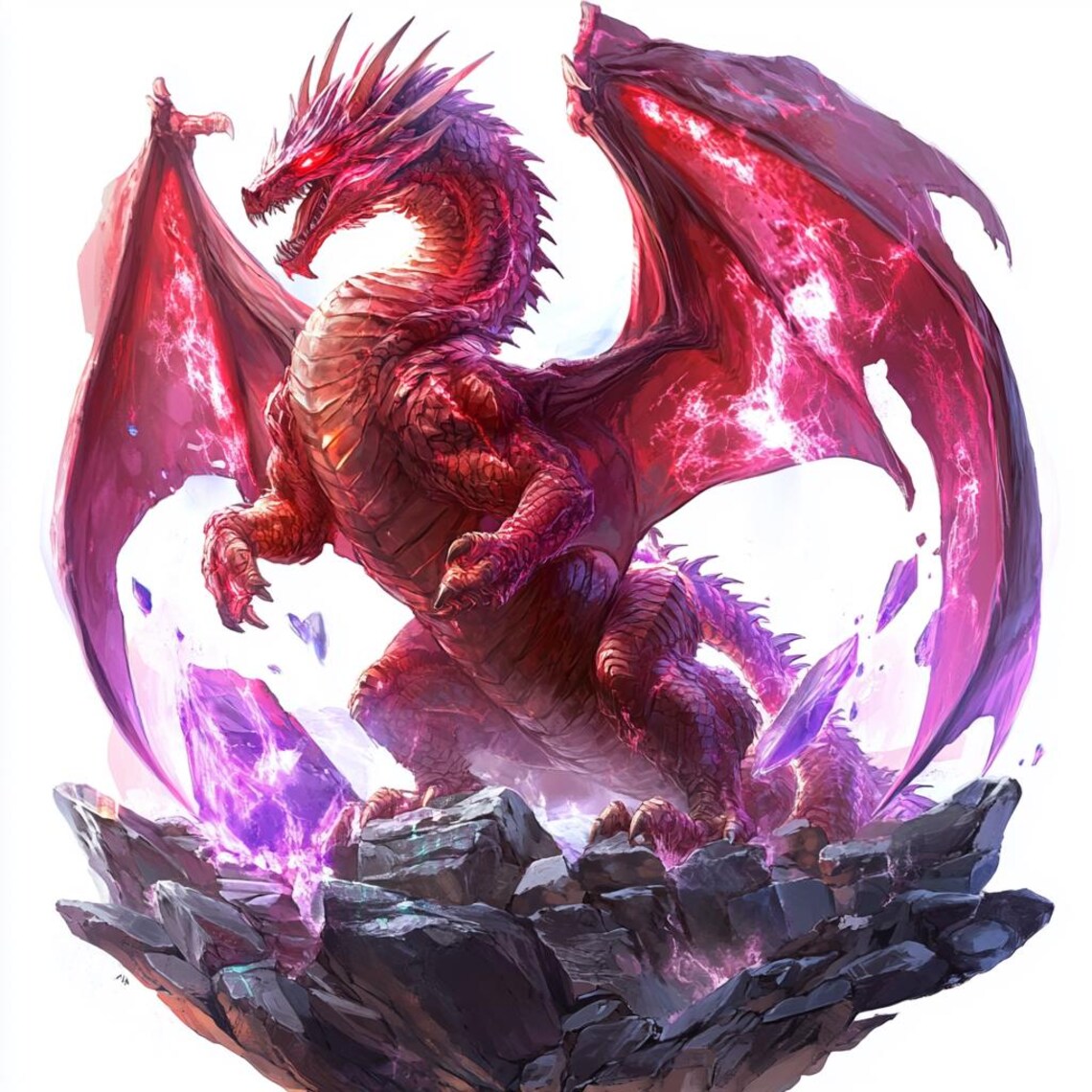 Majestic Dragon Stickers, Fierce Dragon Clipart Stickers, Dragon Fire Sticker , Reading ...