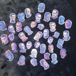 Horror Classic Scary Character Icons Sticker Set, Horror Stickers ...