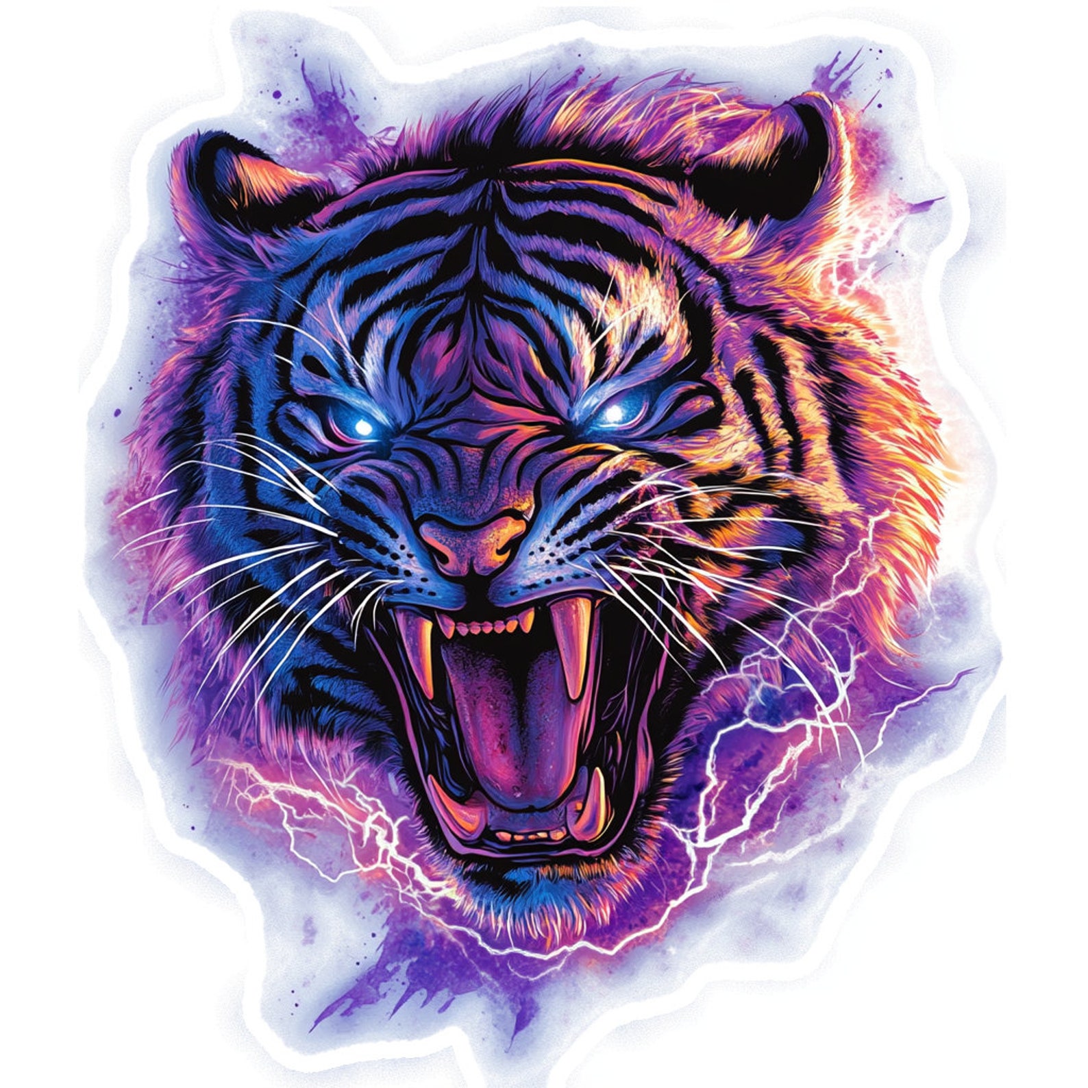 Tiger Vinyl Stickers, Spirit Animal Stickers, Animal Lover Sticker Gift ...