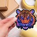 Tiger Face Decal, King Tiger Sticker, Colorful Tiger Animal Lover ...