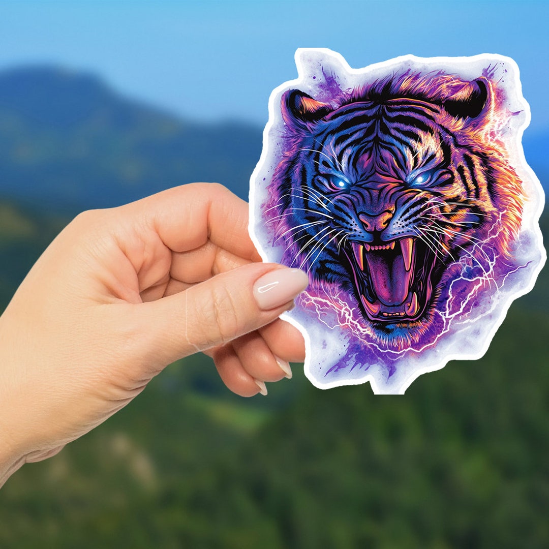 Tiger Vinyl Stickers, Spirit Animal Stickers, Animal Lover Sticker Gift ...