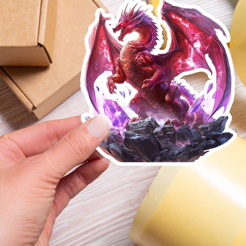 Majestic Dragon Stickers, Fierce Dragon Clipart Stickers, Dragon Fire ...
