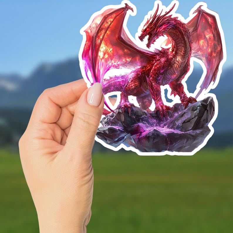 Majestic Dragon Stickers, Fierce Dragon Clipart Stickers, Dragon Fire ...