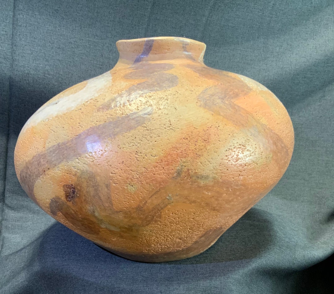 Pit Fired One of a Kind Pots and Sculpture. Firing Process Gives Random ...