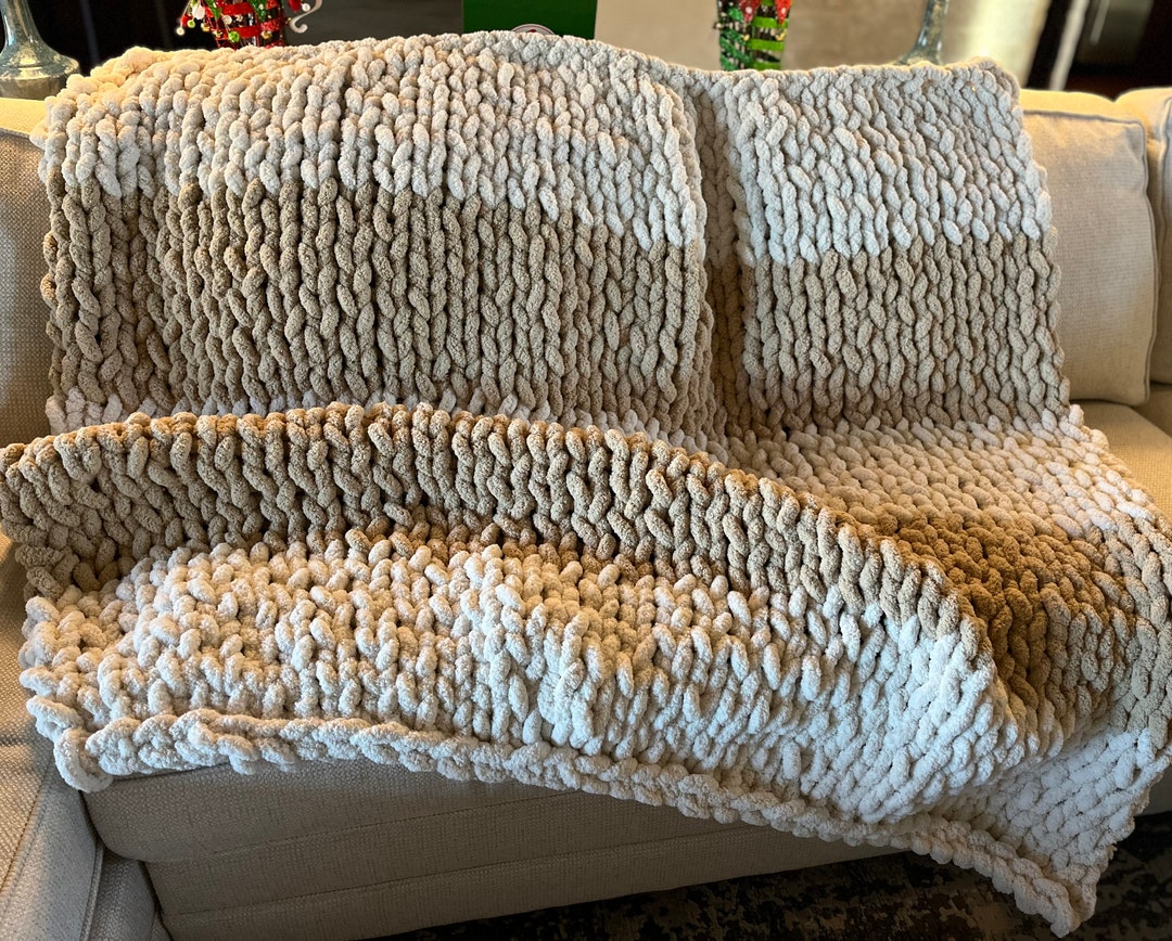 Custom Chunky Knit Blanket - Etsy