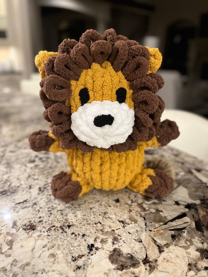 Chunky Knit Lion Plushie - Etsy