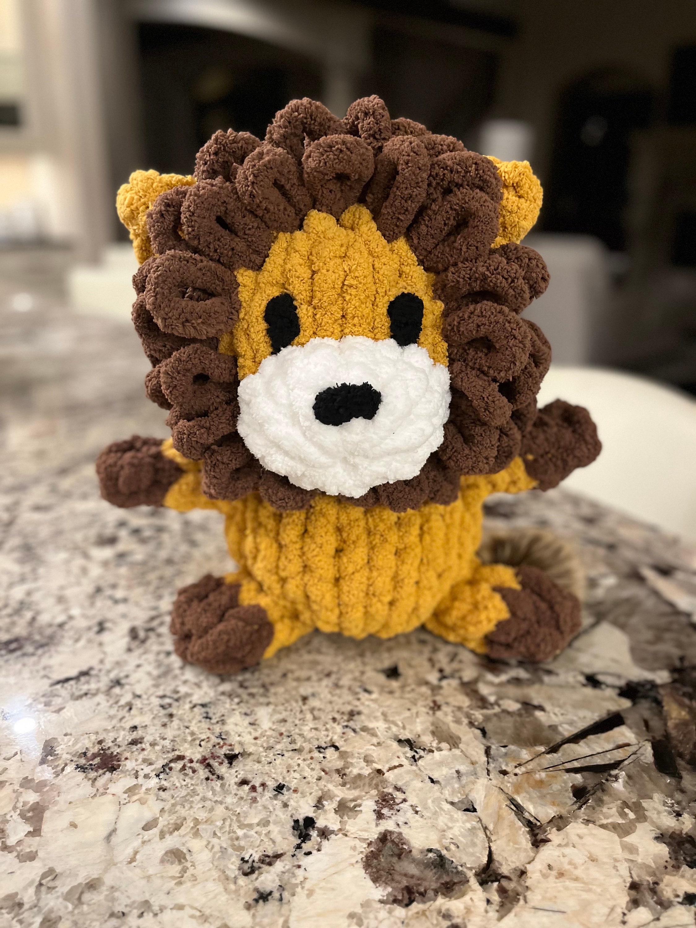 Chunky Knit Lion Plushie - Etsy