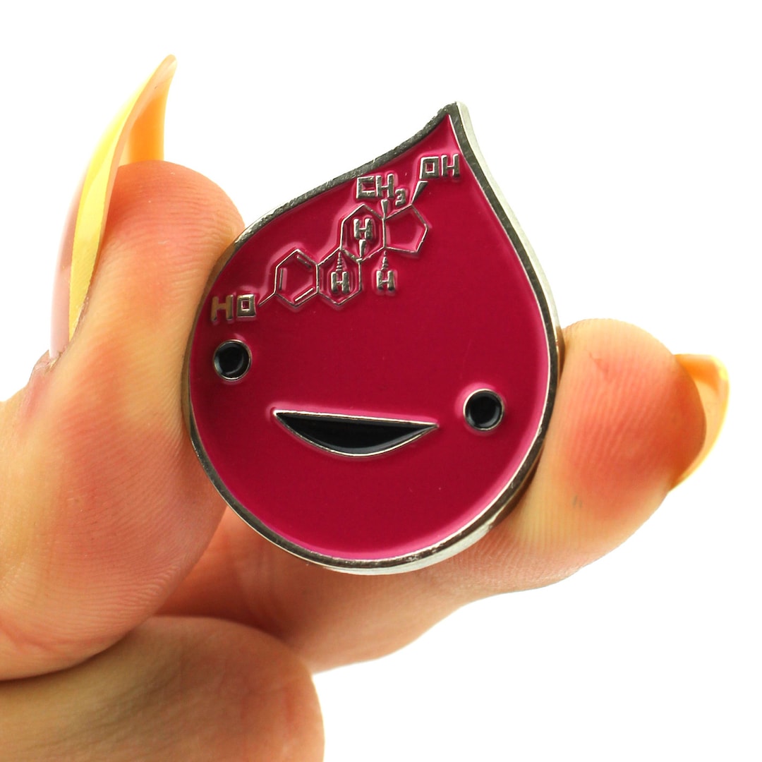 Estrogen Art Enamel Lapel Pin | Hormone Character for In-vitro Clinic ...