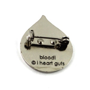 Blood Enamel Pin | Cute Blood Donor Prizes for Blood Bank, Donation ...