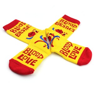 Blood Socks | I Heart Guts Blood Donor Bank Cute Sock Blood Disease ...