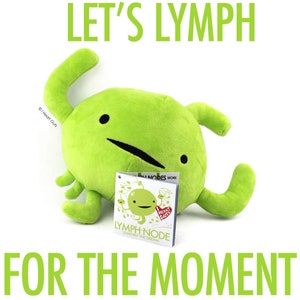 Lymph Node Plushie I Heart Guts Cancer Surgery Stuffed Toy Pillow ...