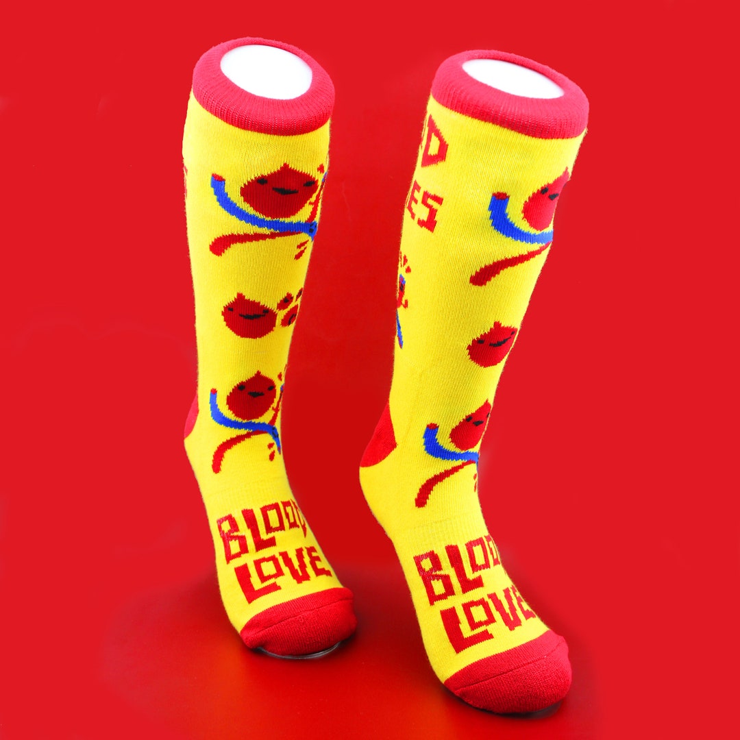 Blood Socks | I Heart Guts Blood Donor Bank Cute Sock Blood Disease ...