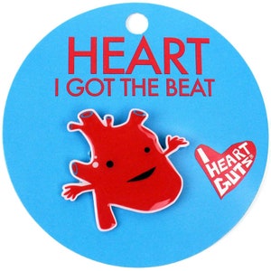 Heart Lapel Pin | I Heart Guts Cute Heart Surgery Gift, Cardiac Probs ...